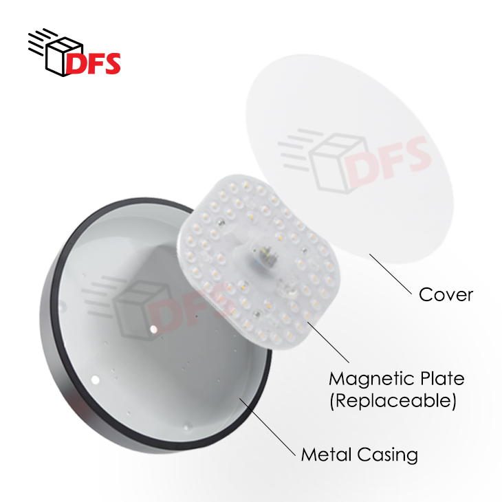 DFS LED Ceiling Light 230/300mm 24W/36W/48W Magnet Plate Light Balcony ...