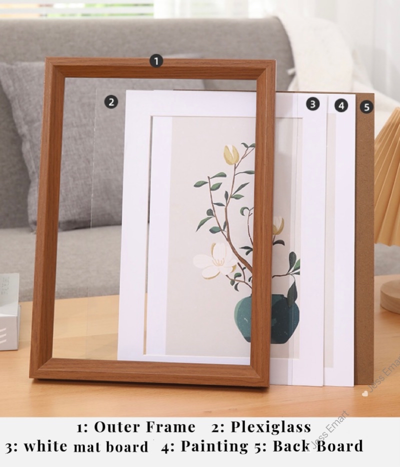 [SG Stock Gift ] Simple Wooden Photo Frame with Mat Board / 3R-4R-5R-6R ...