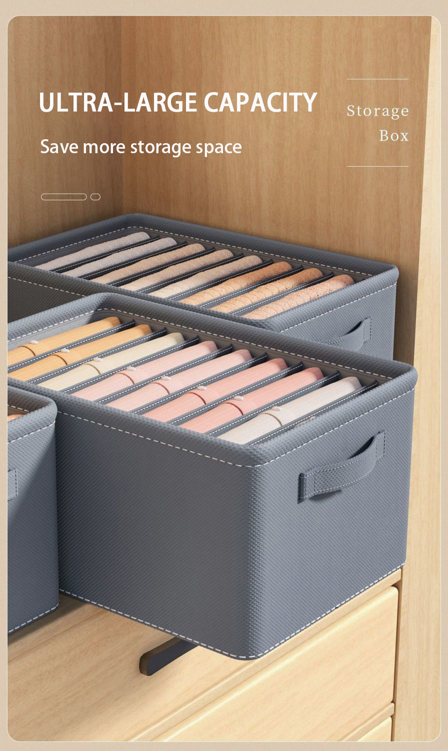 [New ]New Foldable PP Board Jeans Pant Drawer Storage Box /Clothes ...