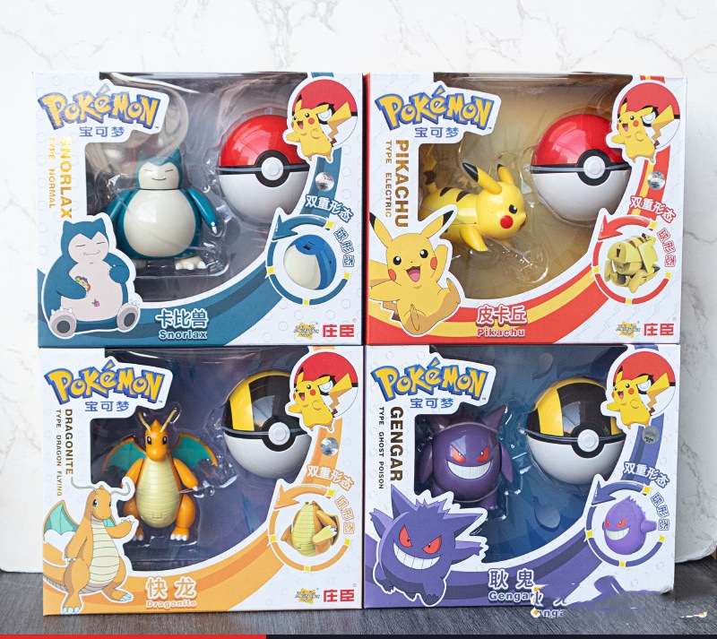 [SG] NEW! Orignal Pokemon Transformation Toy Figure Transform Pikachu ...