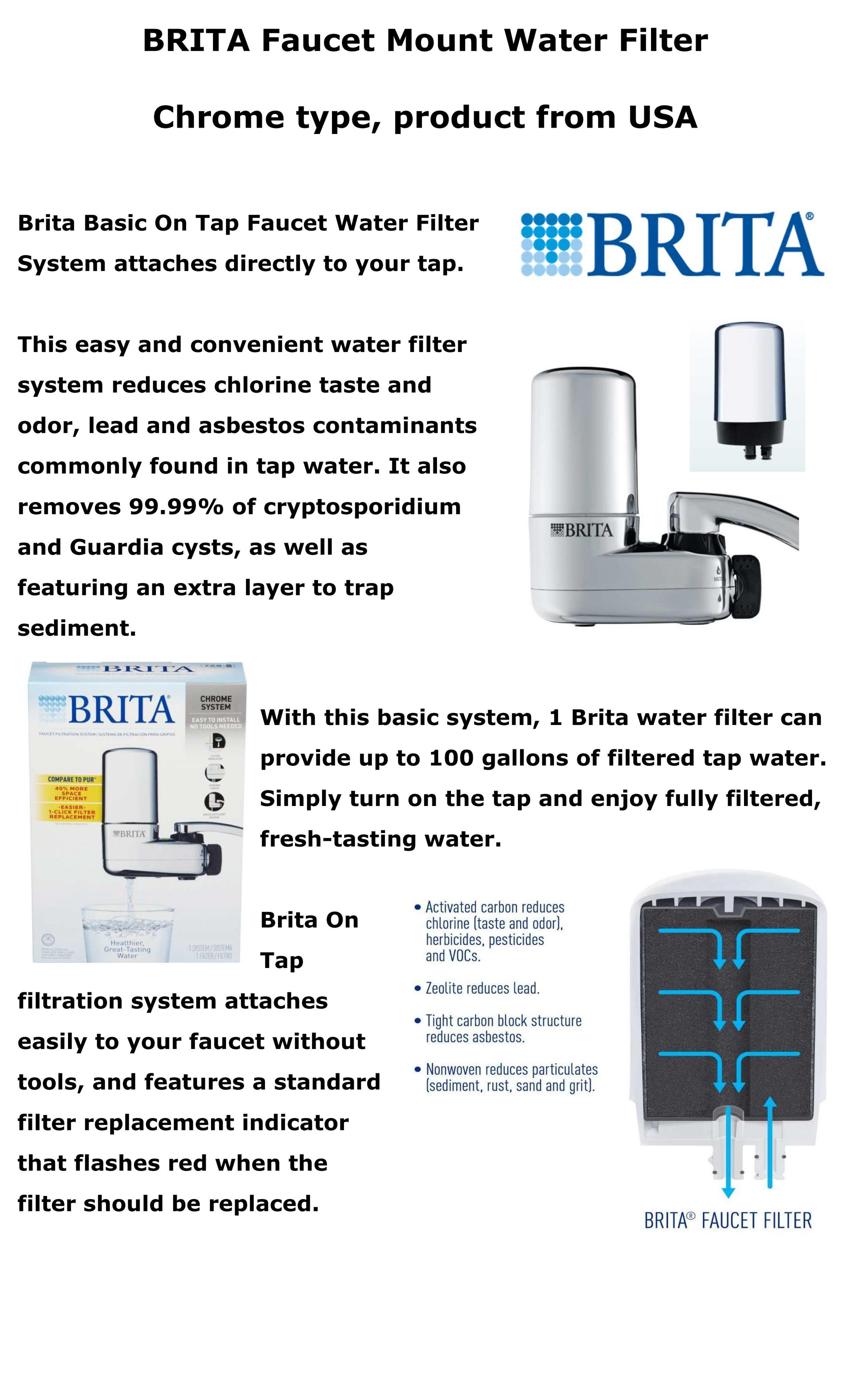 BRITA FR200 Chrome water filter with a Chrome cartridge, Product from ...