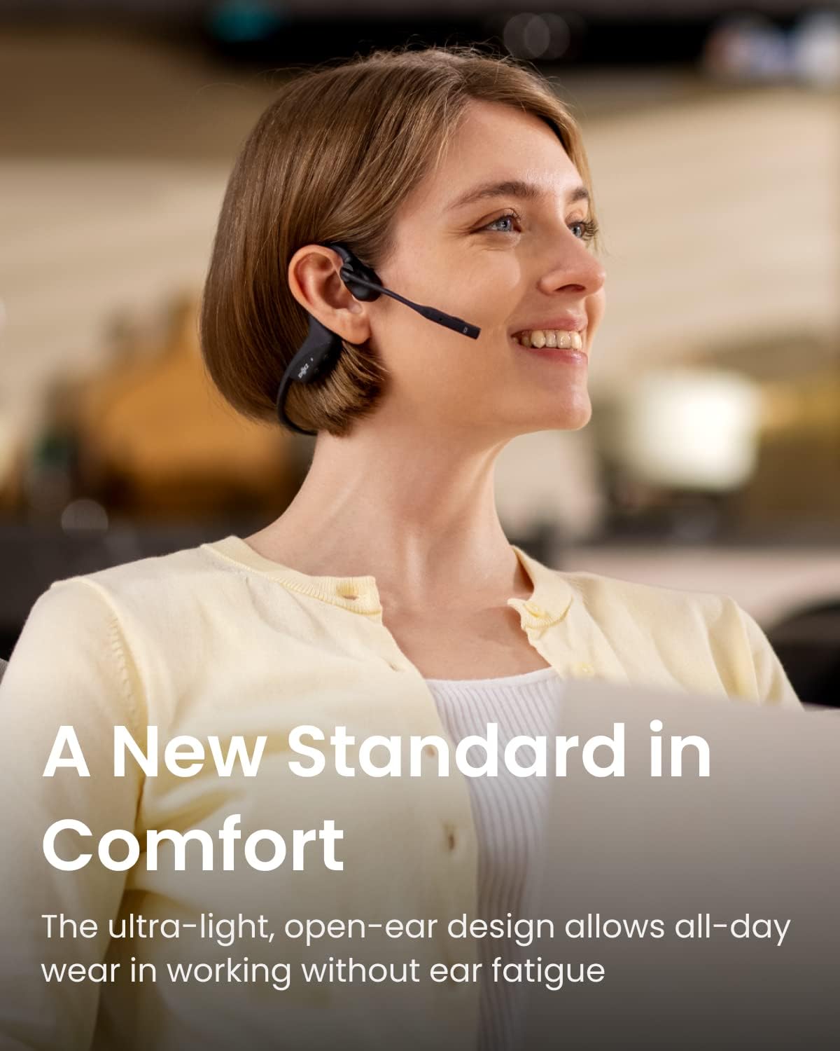 Shokz OpenComm2 UC 2025 Upgrade Wireless Bluetooth Bone Conduction ...