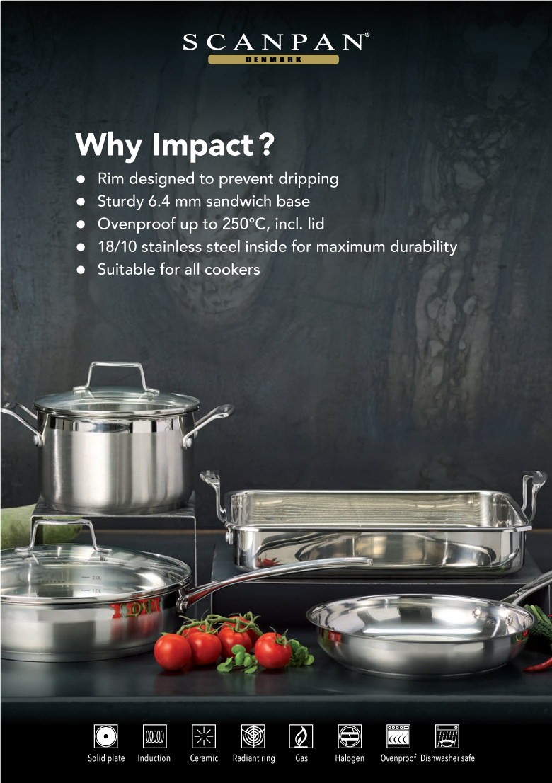 SCANPAN Impact 32cm Covered Wok | Shopee Singapore