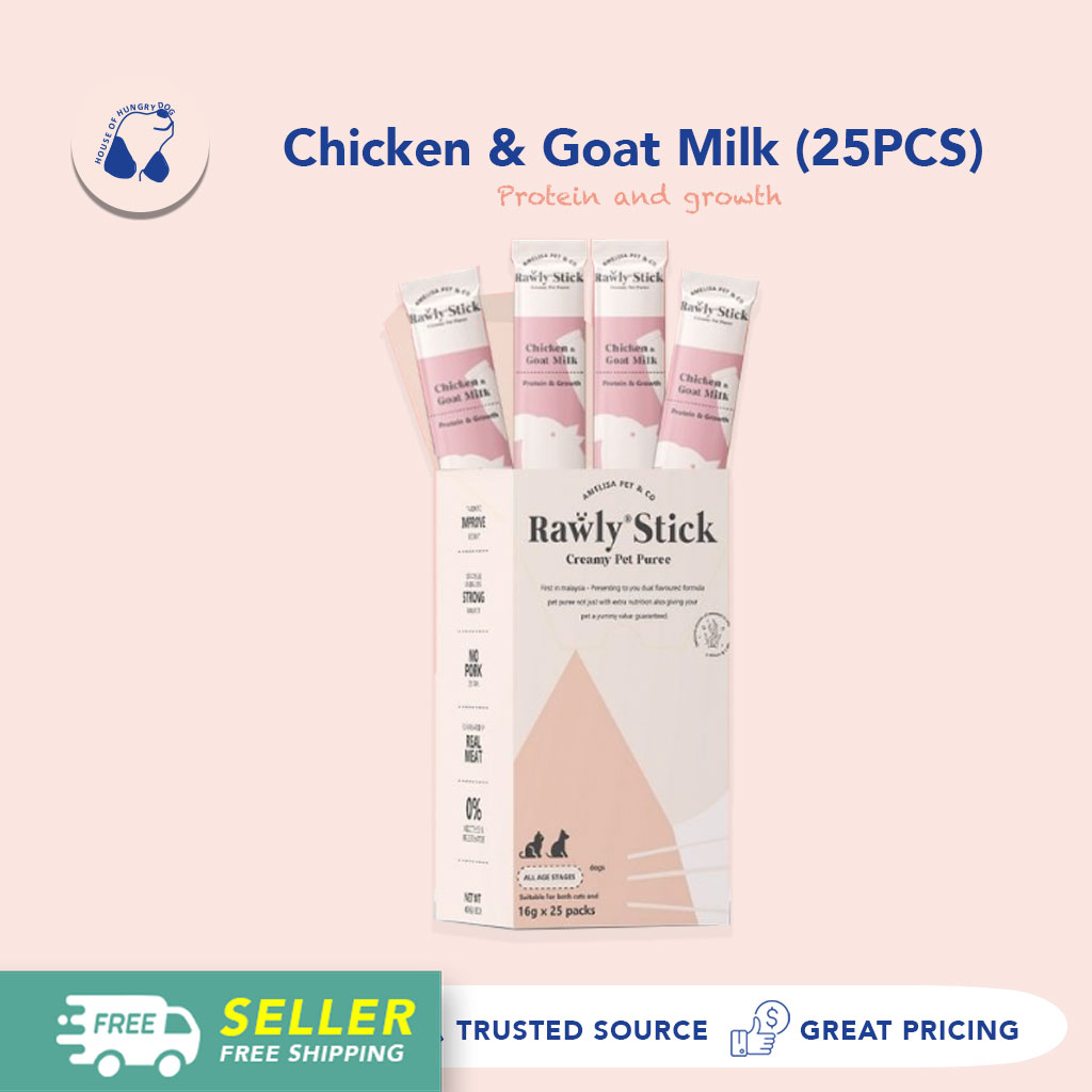 [25/22 box] Amelisa Pet & Co Rawly Stick Puree Treats - Wet treat for ...