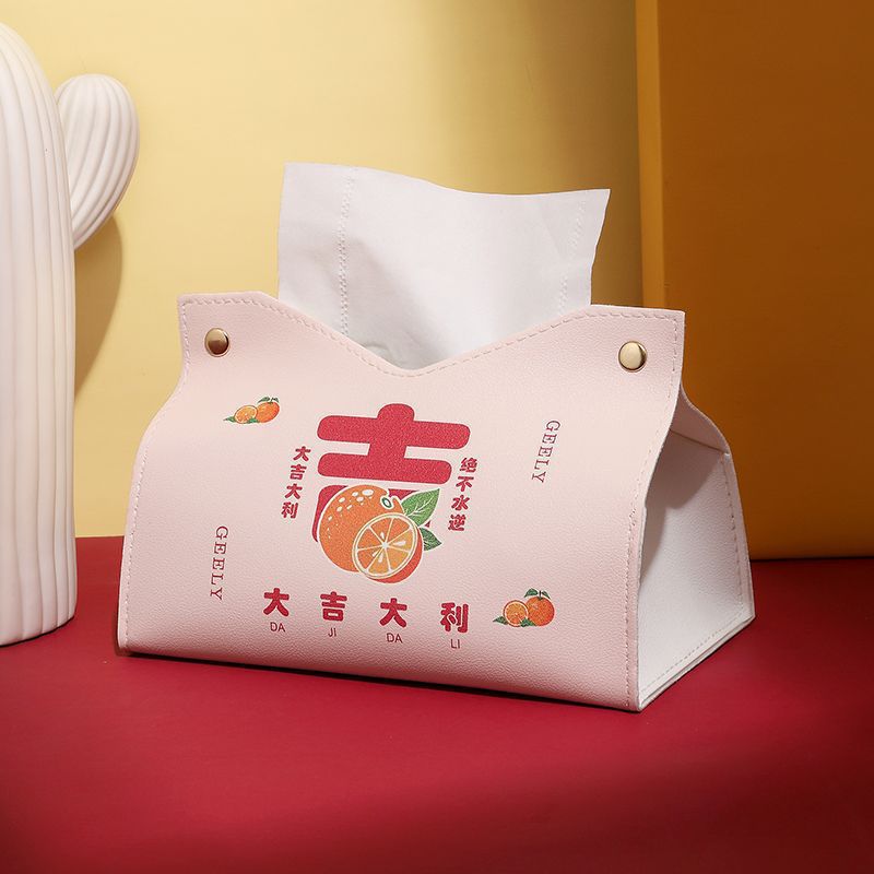 Creative CNY Chinese New Year Tissue Holder Festive Words Tissue Box ...