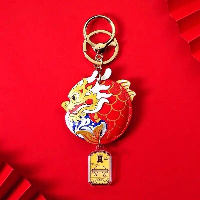 [Sg Ready Stocks] 2024 CNY Dragon Year 24k Plated Keychain Bag Charm ...