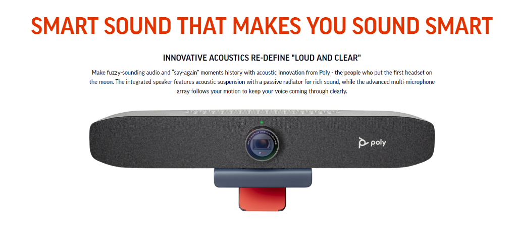 Poly Studio P15 Video Bar, 4K Ultra HD Video Conferencing Camera With ...