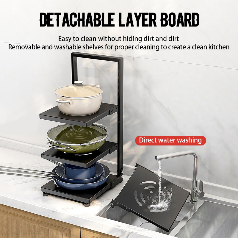 【NDD Delivery】Adjustable Pot Rack Multipurpose Sink Rack Kitchen ...