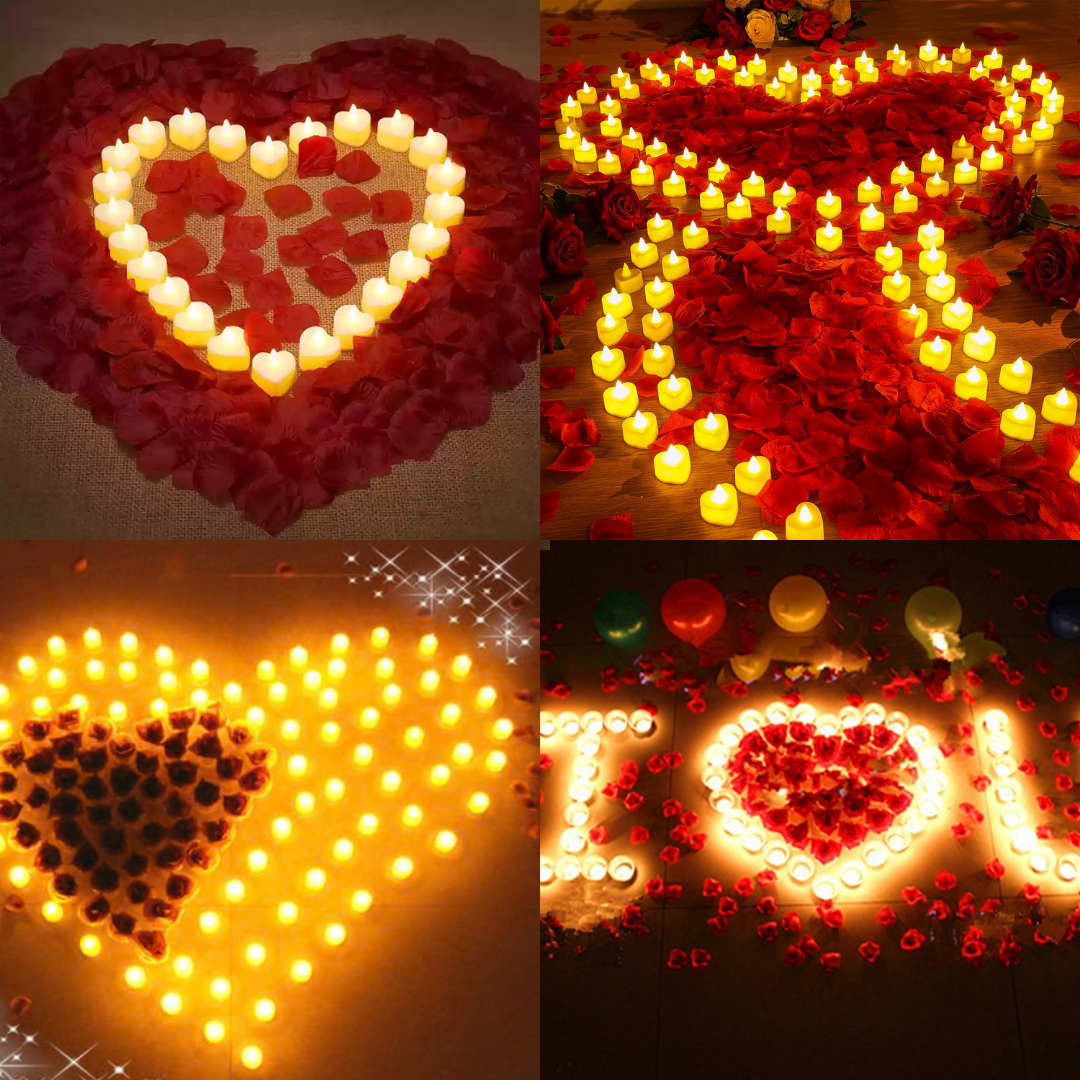 [SG SELLER[ Flameless LED Candle Electric Candles Wedding Proposal ...
