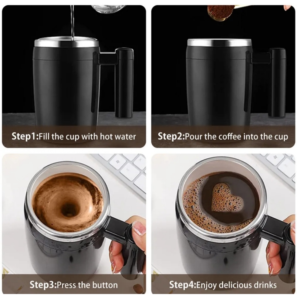【HM】SG Coffee Cup Rechargeable Self Stirring Mug-Auto Magnetic Thermal ...