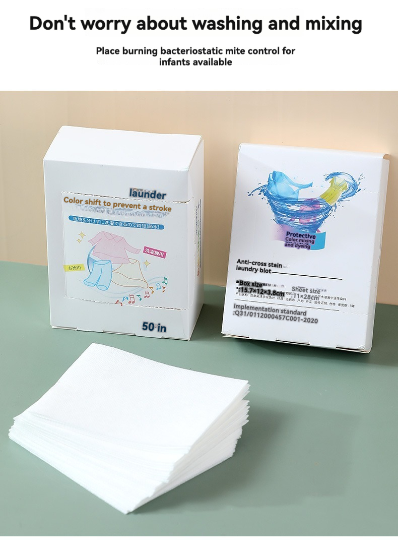 Laundry Paper Mixed Proof Color Dyeing Laundry Sheet Absorption Colour ...
