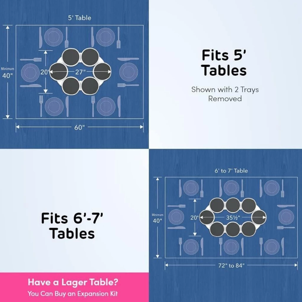 [SG Ready Stock]Dining Table Rotating Tray 360° Lazy Susan Revolution ...