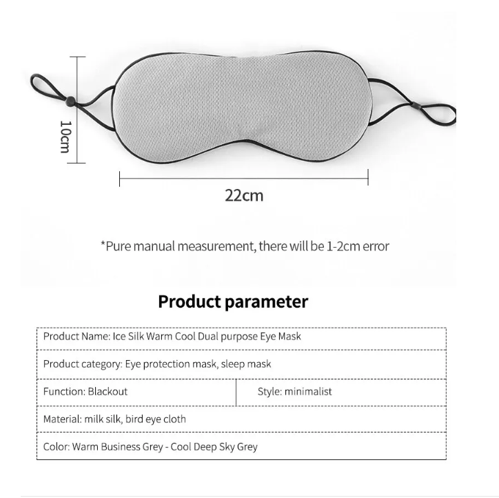 🔥SG STOCK🔥Sleeping Eye Mask Ice Silk eyepatch Dual Use Travel Light ...