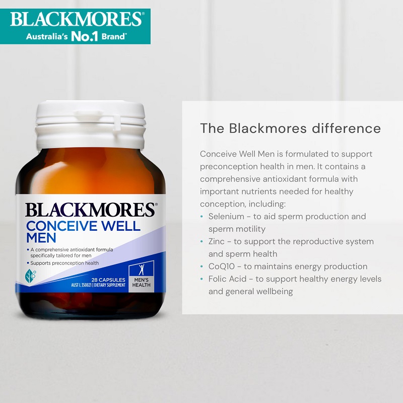 [Bundle of 3] Blackmores Conceive Well Men, 28 Capsules | Shopee Singapore