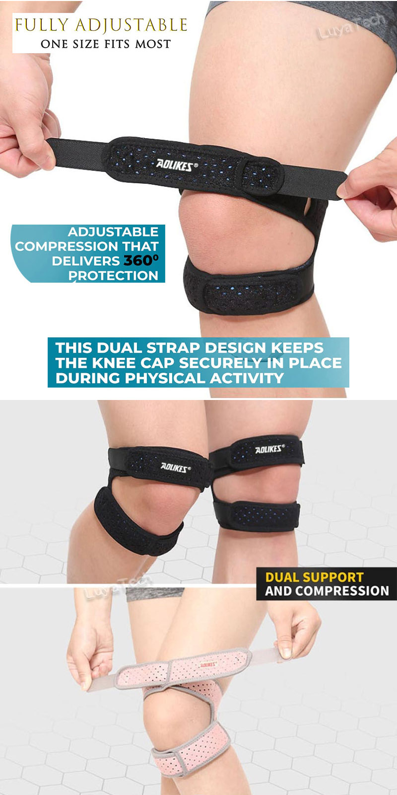 Patella Knee Straps (SG Local Seller) Patellar Tendon Support Knee ...
