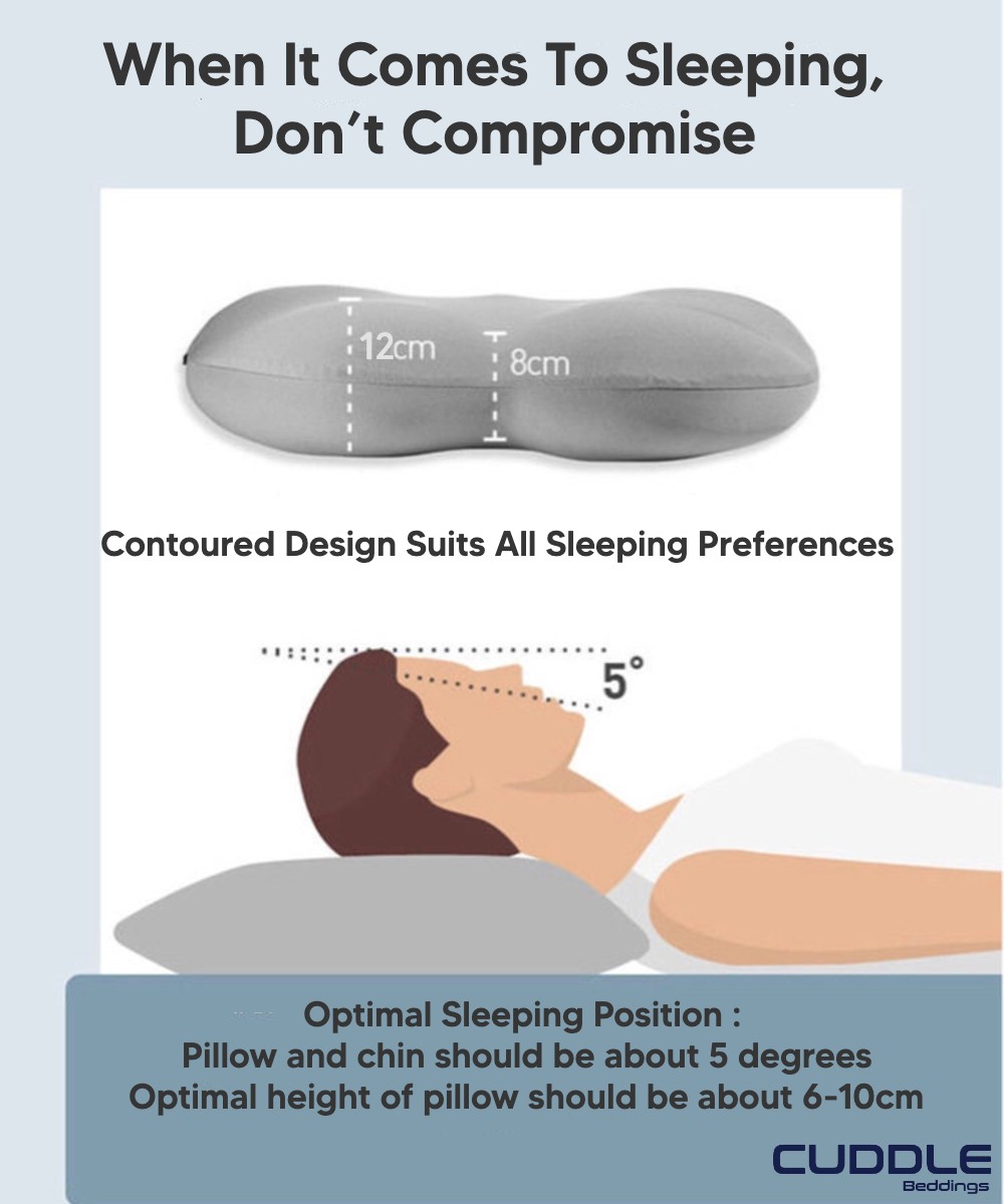 Cuddle™ Solace Pillow/ Microbeads Pillow/ Ergonomic Contour Pillow ...