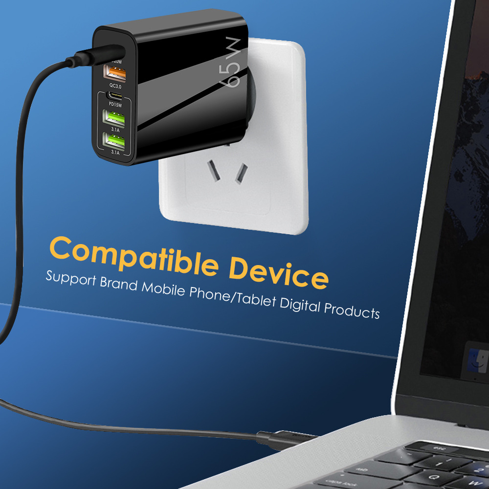65W Mobile Phone Tablet Fast Charger Adapter PD USB Type C (SG Stocks ...