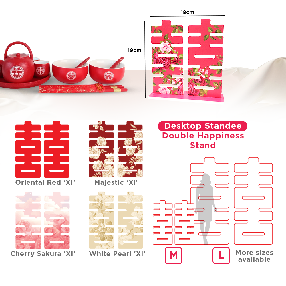 [SG Seller] Double Happiness Wedding Valentines Decor Mini Table ...
