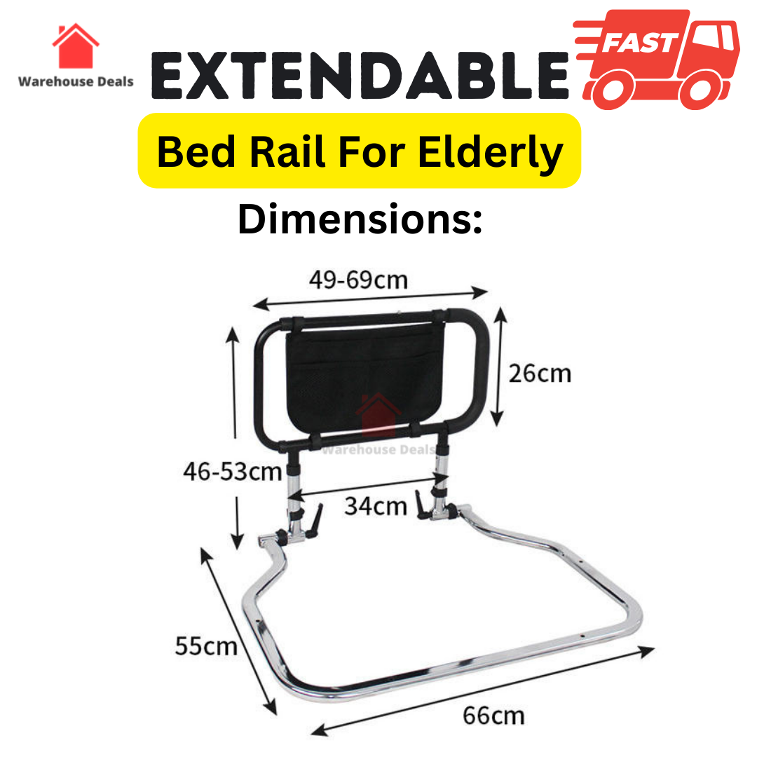 Bed Rail for Elderly Extendable And Height Adjustable Bed Rail Guard ...