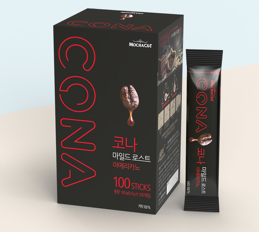 [MOCHA C&T]Korean Instant Coffee Cona Mild Roast Americano Black Coffee ...