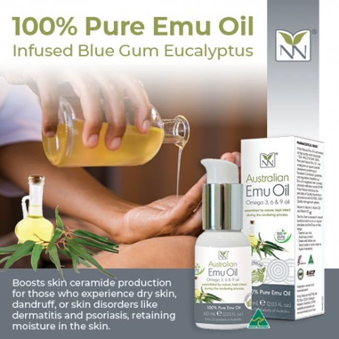 {NEW} Australian Pure Emu Oil w Eucalyptus Oil - Dry Itchy Rash Non ...