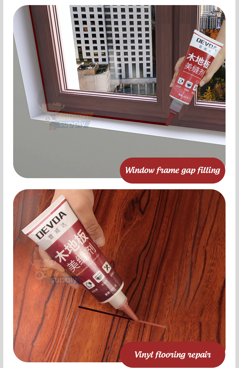 Vinyl Flooring Waterproof Seaming Repair Paste Gap Grout Filler Wood ...