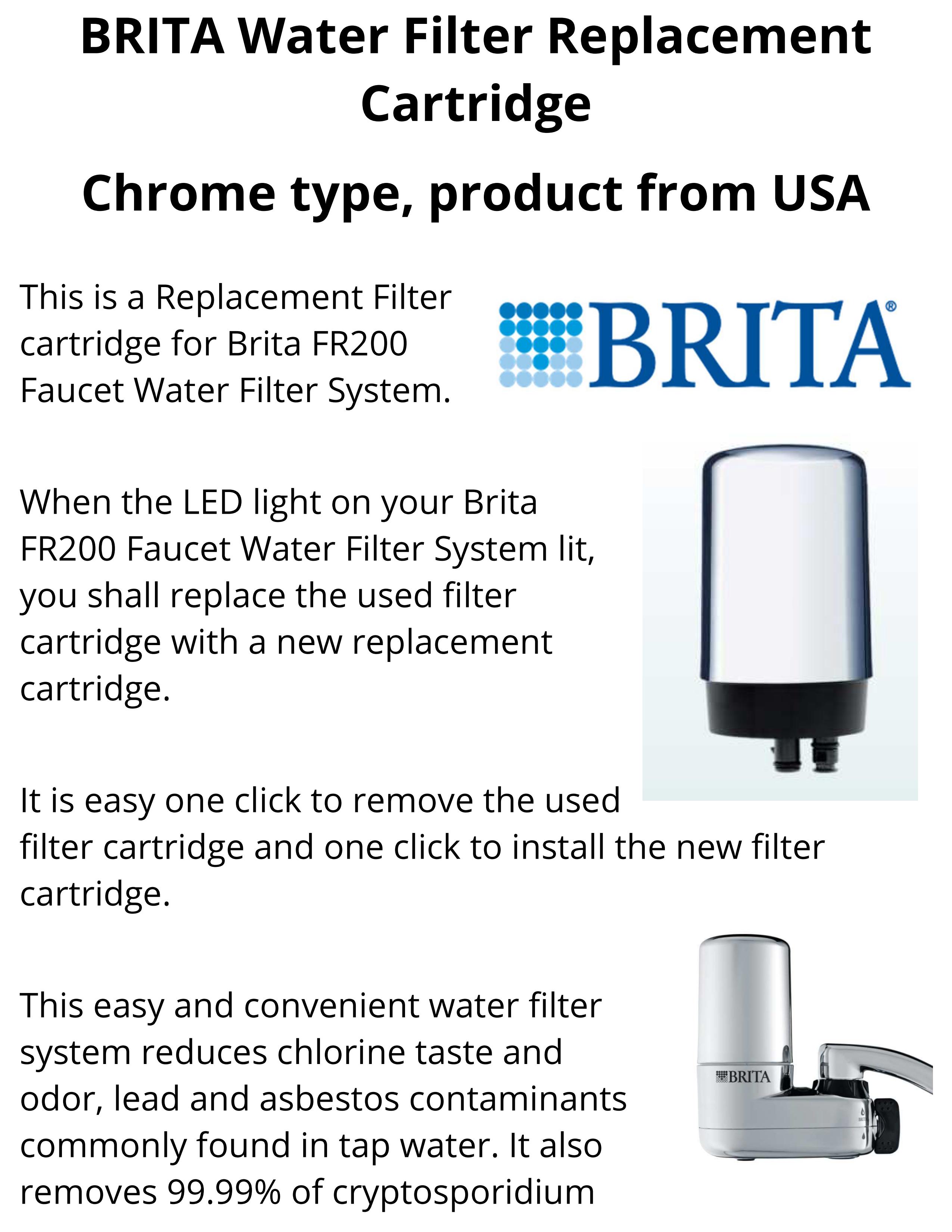 BRITA Chrome water filter cartridge for Brita Chrome water filter FR200 ...