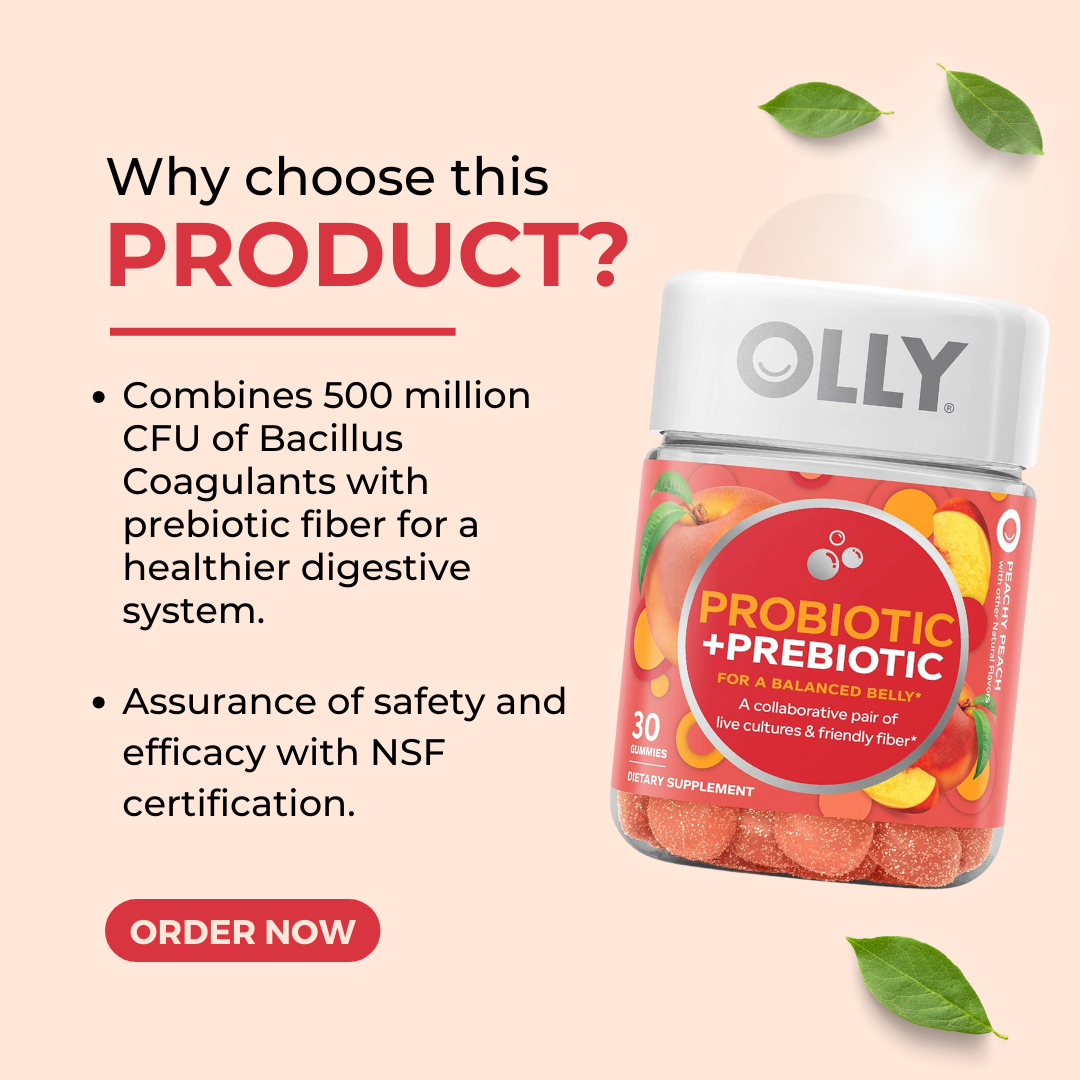OLLY, Probiotic + Prebiotic, Probiotics, Prebiotics, Gut Health, 30 ...