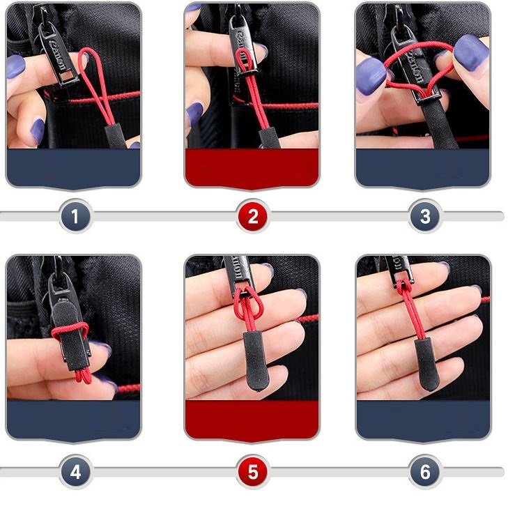 High Quality Zipper Round Replacement Zip Puller Bag Clip Cord Pullers ...