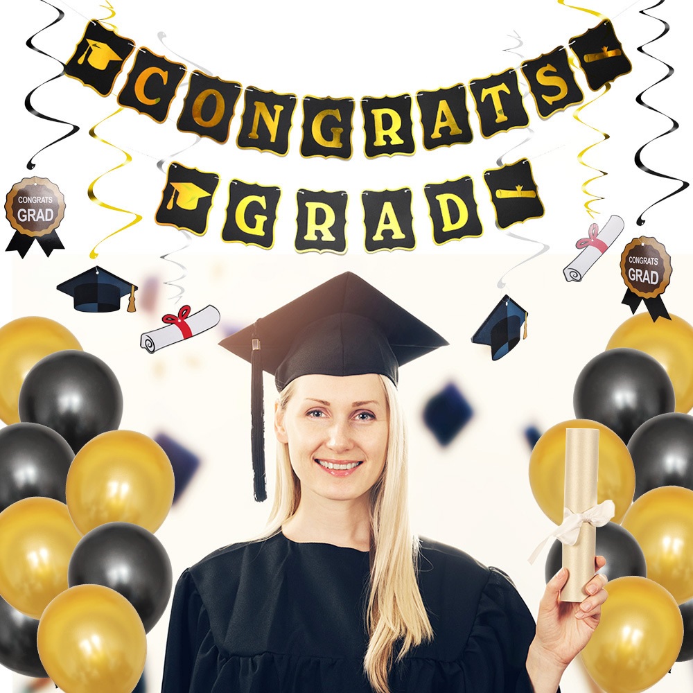 (SG SELLER) Graduation Decorations Set Happy Graduation Congrats Grad ...