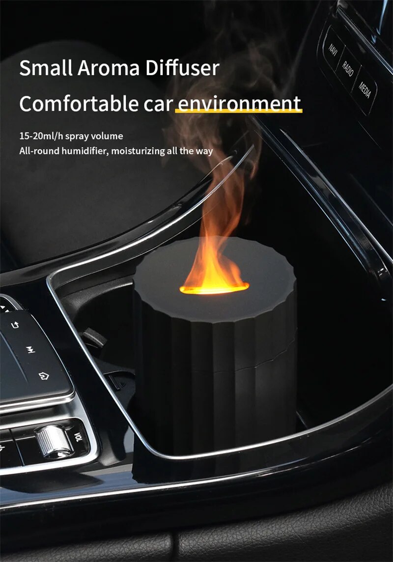 HiQiLi Flame Diffuser Aromatherapy Quiet Humidifier Soothing Essential ...