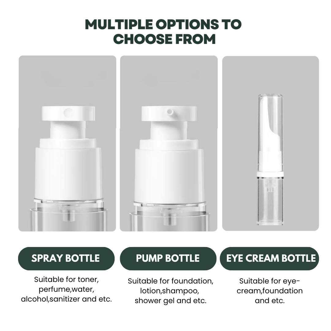 mixshop Travel Vacuum Dispenser, Refillable Liquid, Spray, Pump, Eye ...