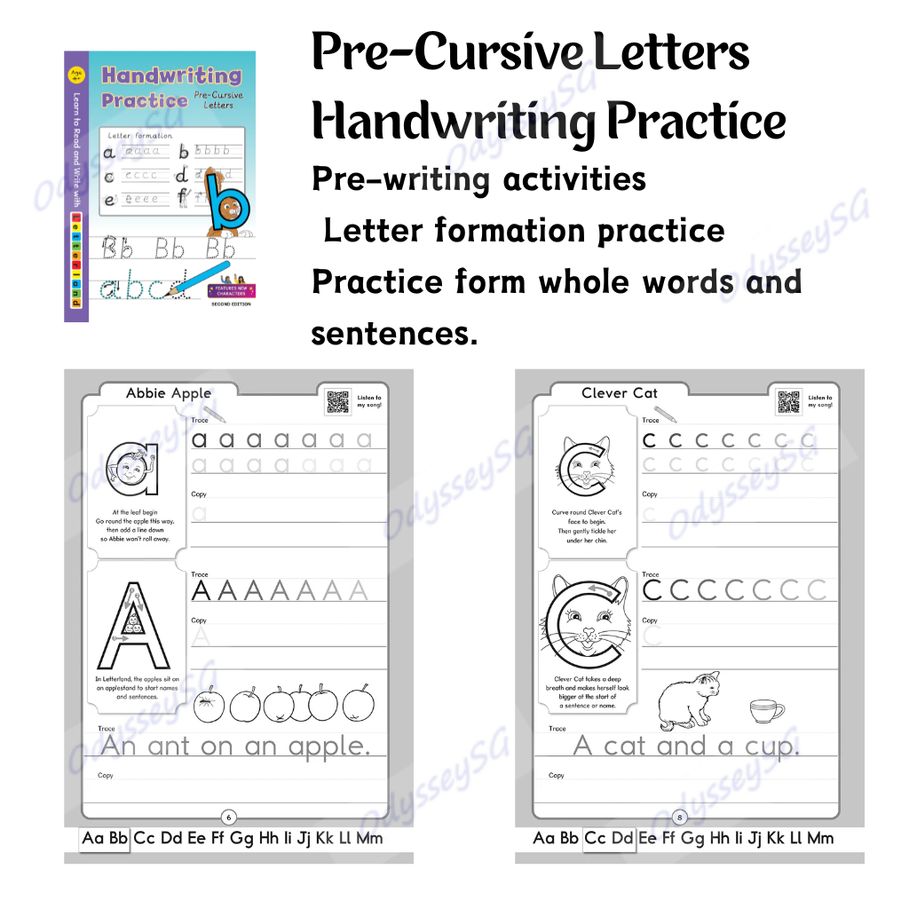 LETTERLAND Children Handwriting Practice - Precursive / Cursive Letters - Age 4 and above ...