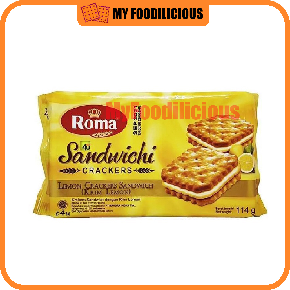 Roma Sandwich Lemon Cream Crackers 120g | Shopee Singapore