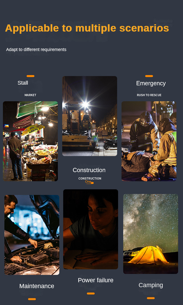 🇸🇬【SG stock 】Solar Work Light Portable Camping Light Handheld Emergency ...