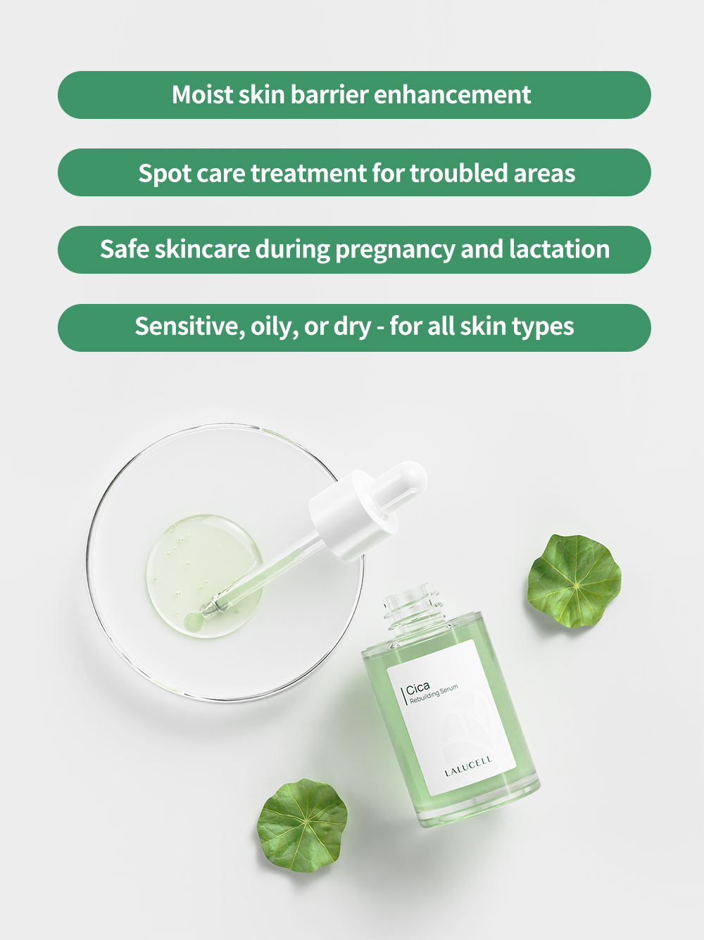 LALUCELL Cica Rebuilding Serum 33ml [185,000ppm 6 type Cica, Anti ...