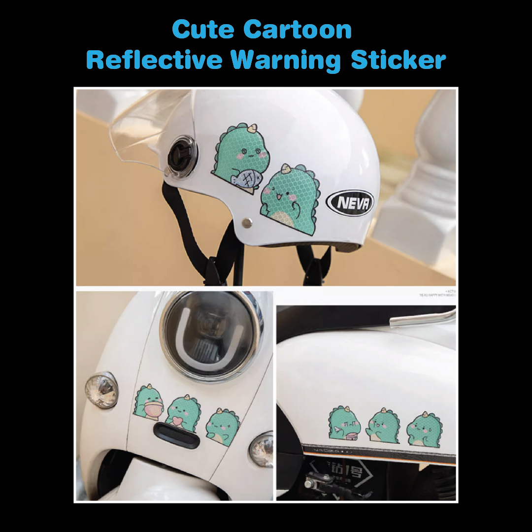 Cute Cartoon Reflective Warning Sticker | Shopee Singapore