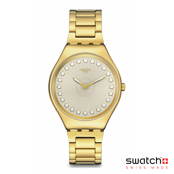 Swatch Bubbly And Bright Yellow 38mm Stainless Steel Watch | Shopee ...