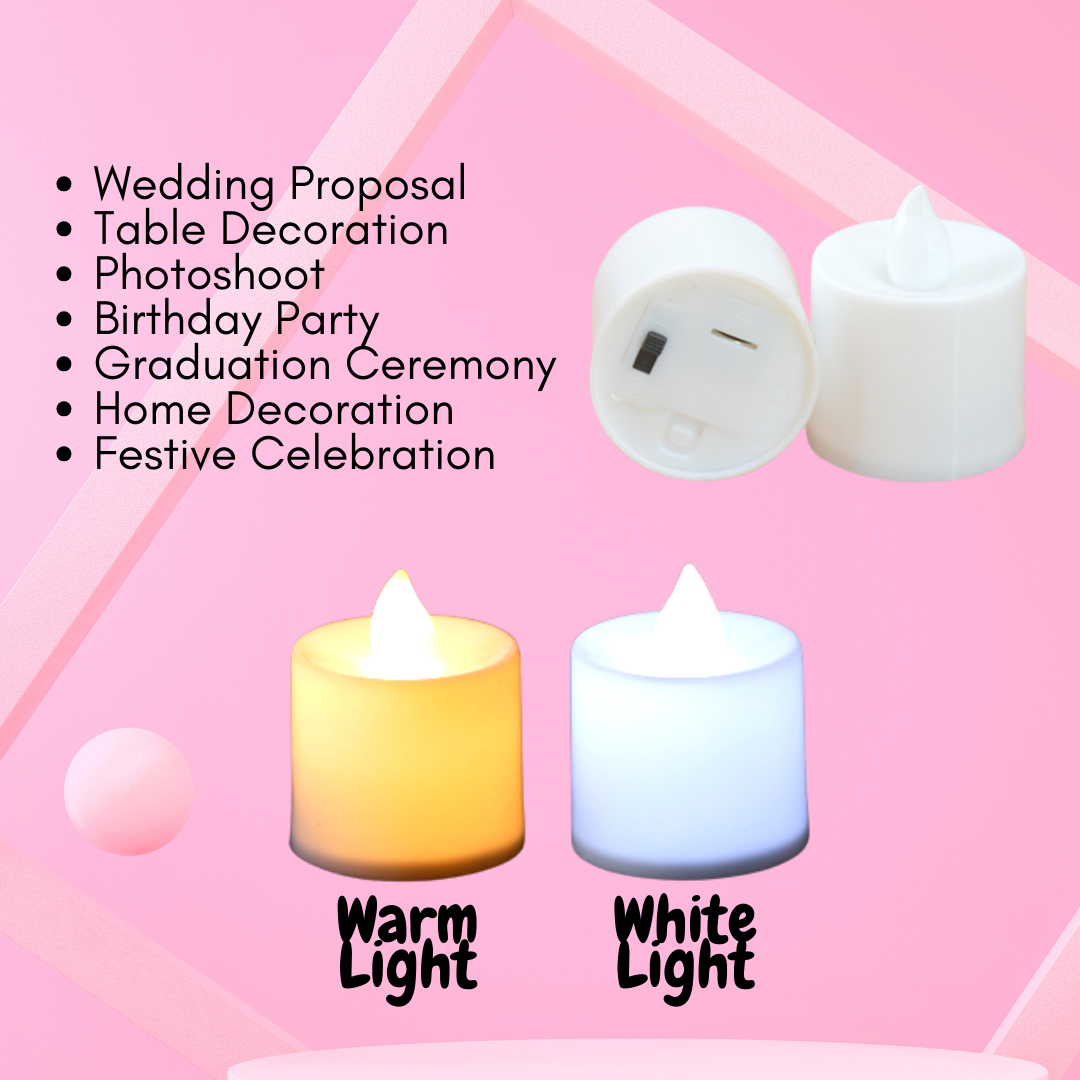 [SG SELLER[ Flameless LED Candle Electric Candles Wedding Proposal ...