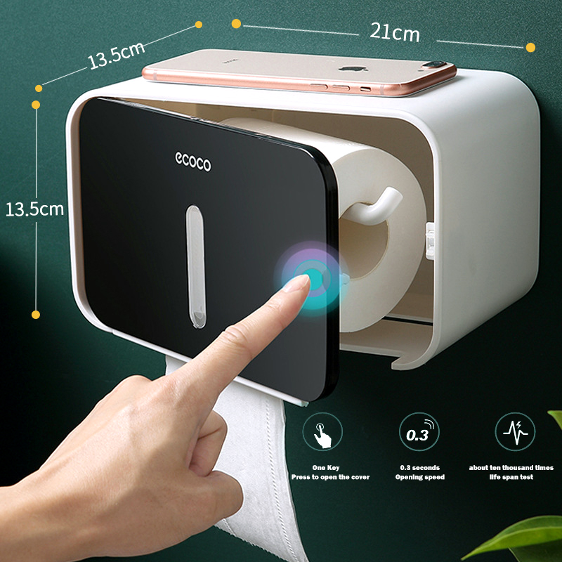 【NDD Delivery】Wall Mounted Waterproof Bathroom Roll Tissue Box ...