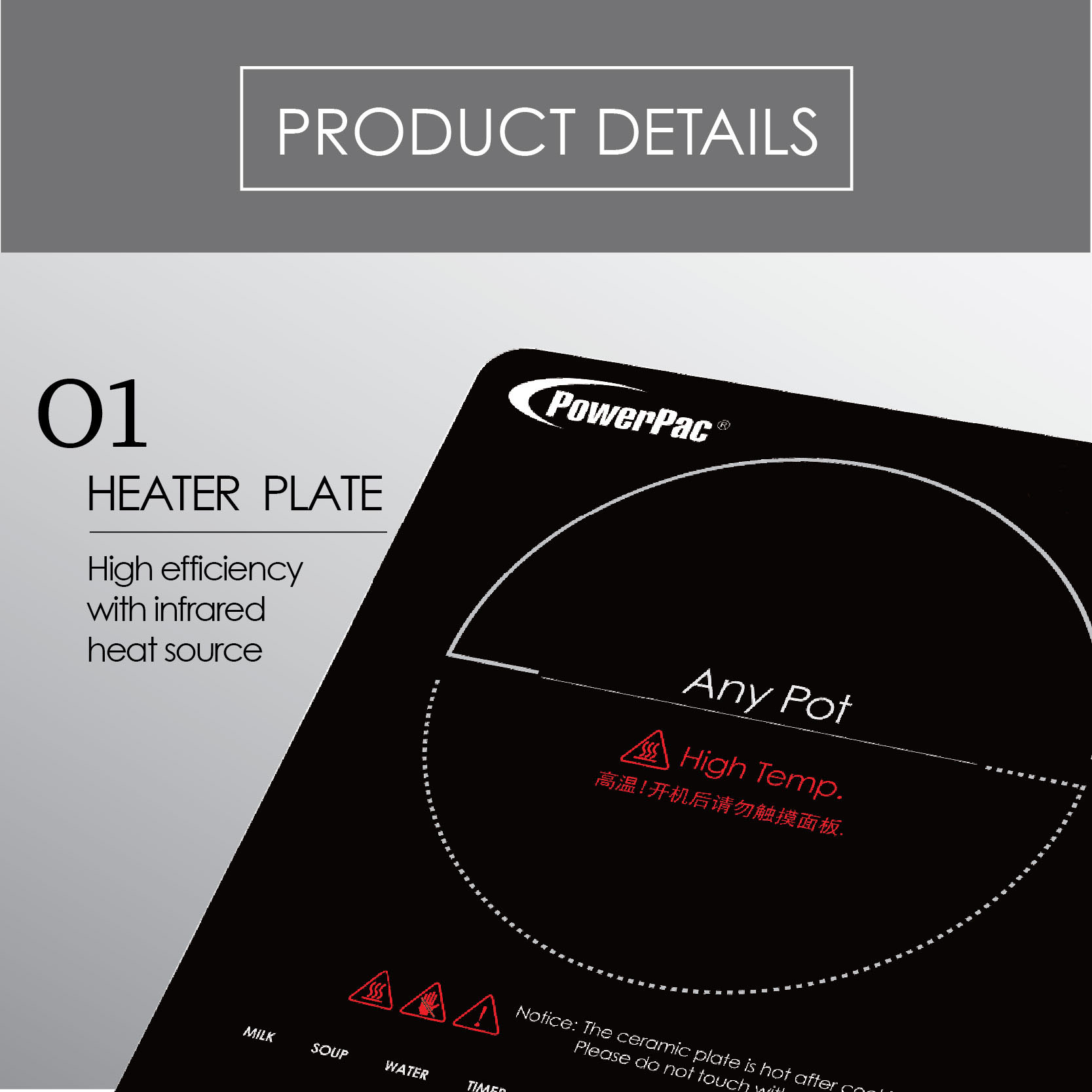 PowerPac Ceramic Cooker Steamboat (Any Pot), BBQ Grill 2000 Watts ...