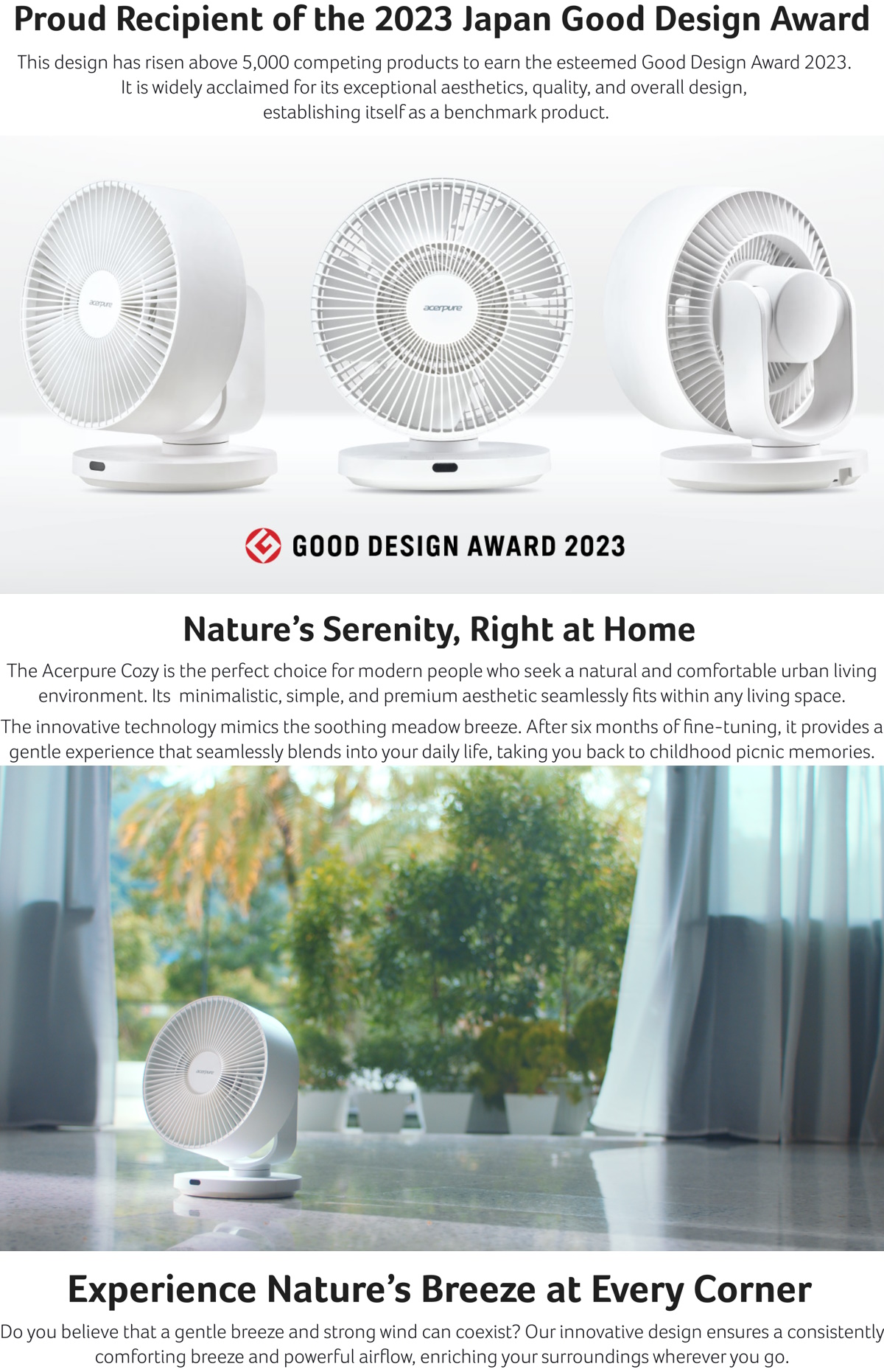 [NEW ARRIVAL] Acerpure Cozy F3 Air Circulator Fan | Powerful 3D Airflow ...