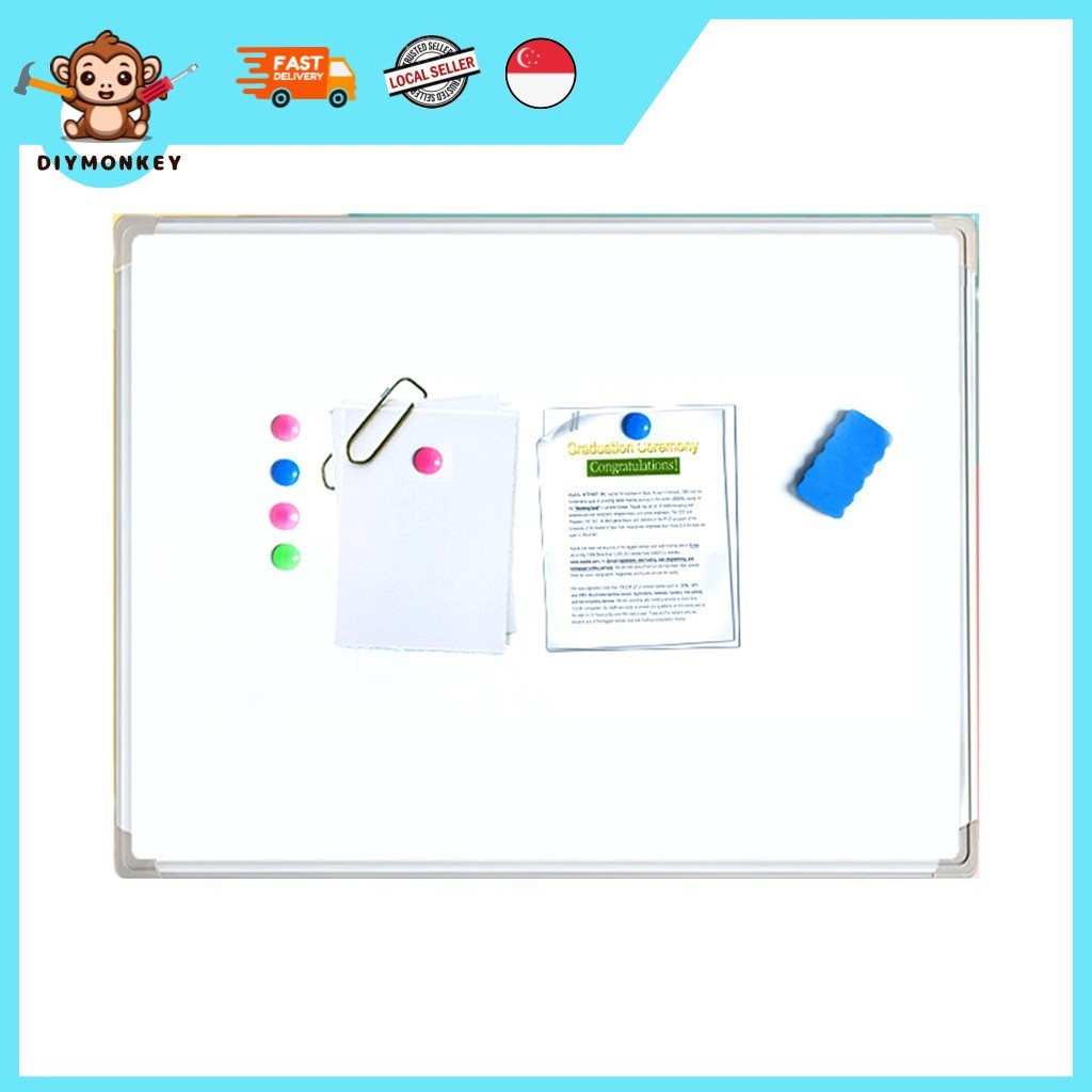 (DIYMONKEY) Large Whiteboard Teaching School Learning White Board Slim ...