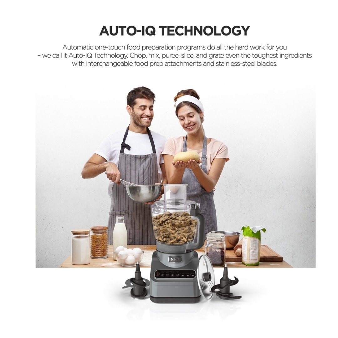 Ninja Food Processor 4 Auto Programs Chop, Puree, Slice, Mix, 3 Manual Speeds, 2.1L Bowl ...