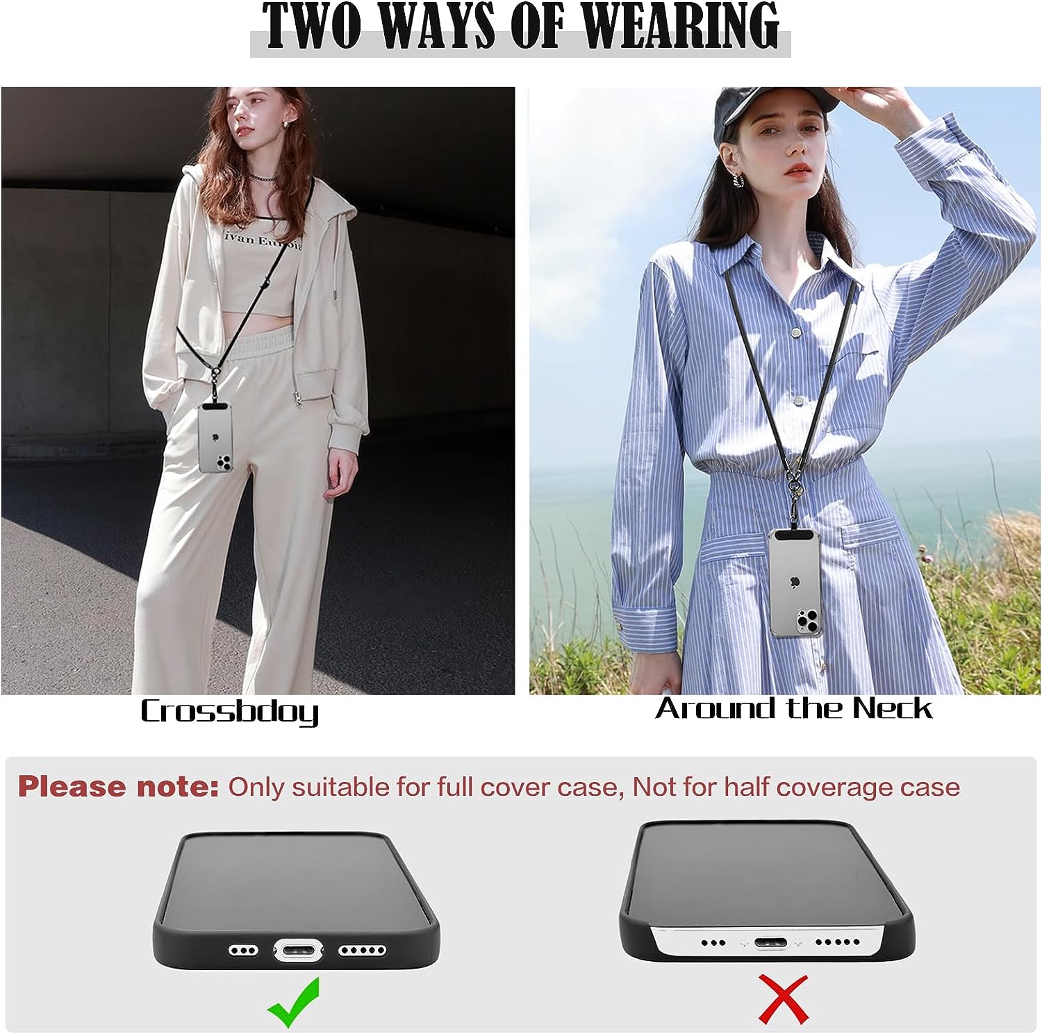 Crossbody Handphone Strap Cell Phone Lanyards Soft Nylon Shoulder ...