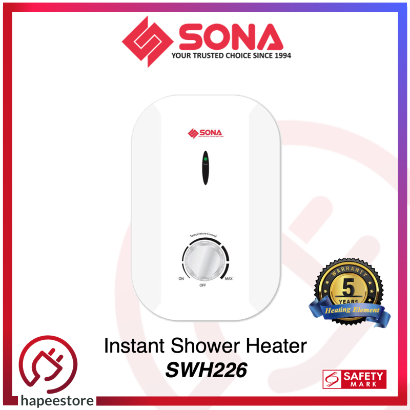 Sona 3.3KW Instant Water Heater - SWH226 SWH 226 (5 Years Warranty On Heating Element) | Shopee ...