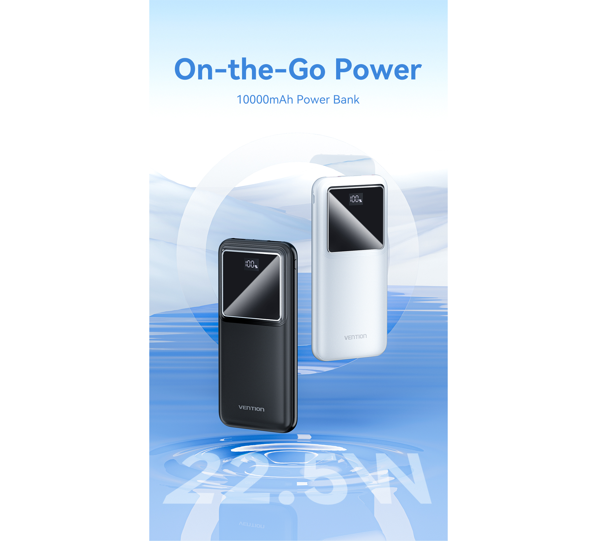 Vention Power Bank Fast charging digital display powerbank 10000mAh ...