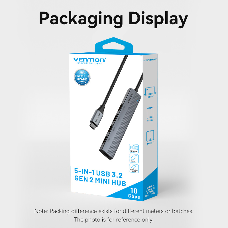 Vention Type-C Mini Hub Type C to USB 3.2 Network Adapter HUB For ...