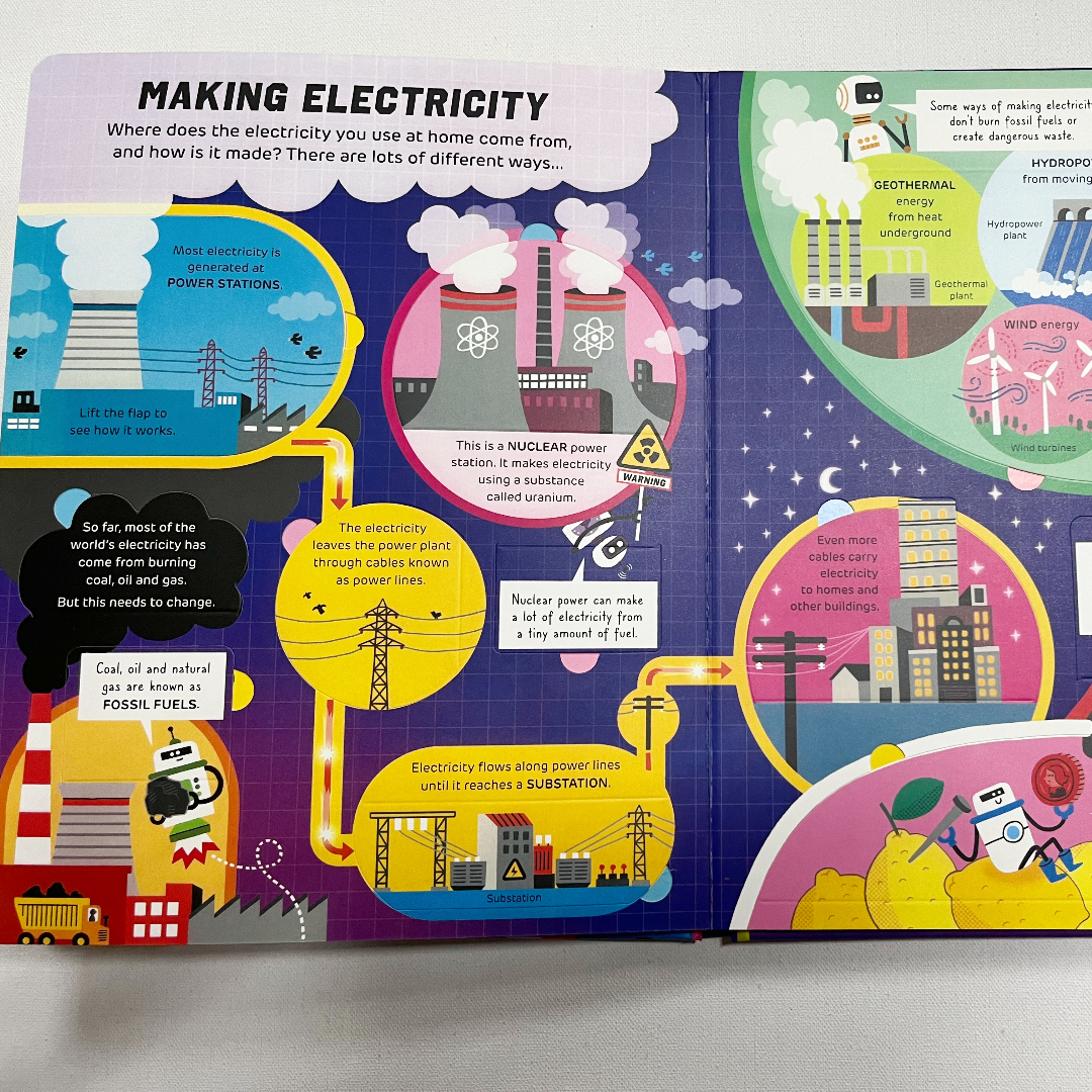 Usborne HOW IT WORKS ELECTRICITY Educational 3D Picture Books Baby Kids ...