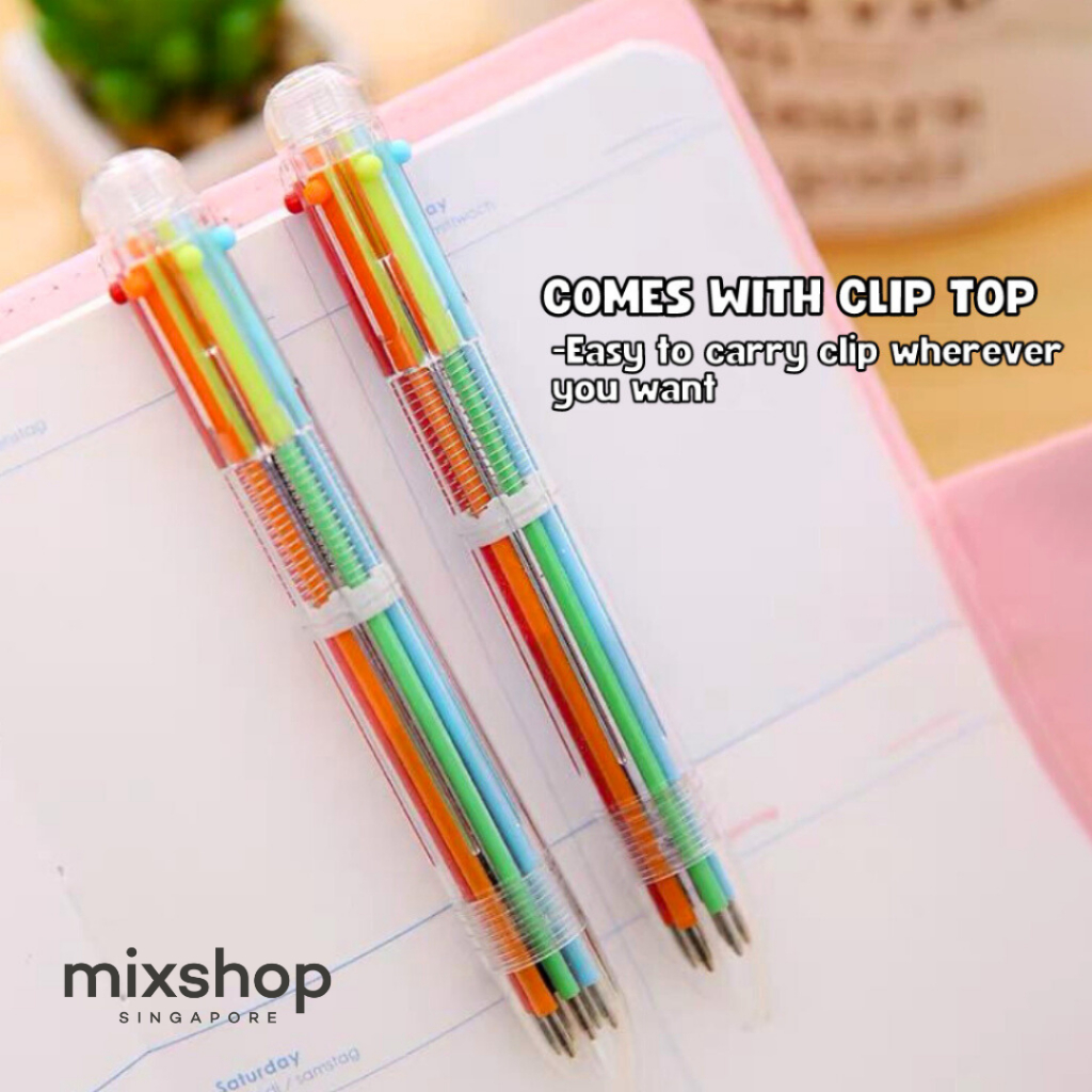 mixshop 6-in-1 Multicolour Ballpen, Office School Supplies, Students ...